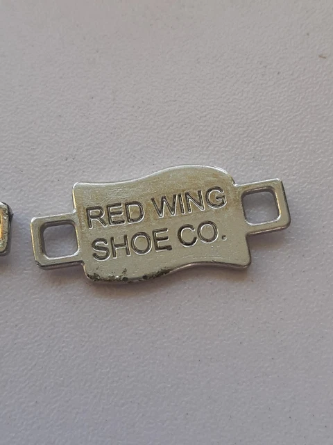 RED WING SHOE Co American Flag 2 Enameled Boot Lace Keepers Silver Tone ...