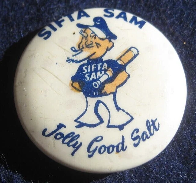 SIFTA SAM SALT vintage 1950s Sam the sailor promotional campaign tin ...