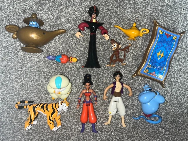 ALADDIN FIGURE TOY playset Disney Carpet Jafar Genie Jasmine Sultan Abu ...