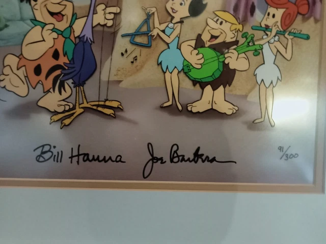 HANNA BARBERA SIGNED Original Flintstones Film Cel Bedrock Animation ...