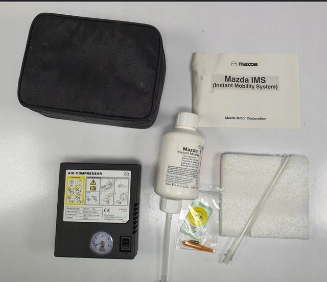 MAZDA AIR COMPRESSOR Instant Mobility System IMS Tire repair kit OEM No ...