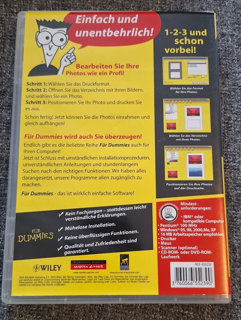 PC CD-ROM - Photo-Druck für Dummies - 2003 - Win. 98/ME/2000 - super ...