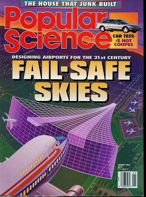 POPULAR SCIENCE MAGAZINE January 1993 Designing Airports for the 21st ...