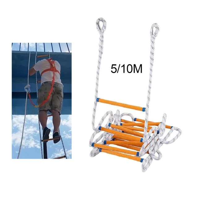FIRE ESCAPE LADDER Rope Reusable Fire Evacuation Ladder for Work Hotel ...
