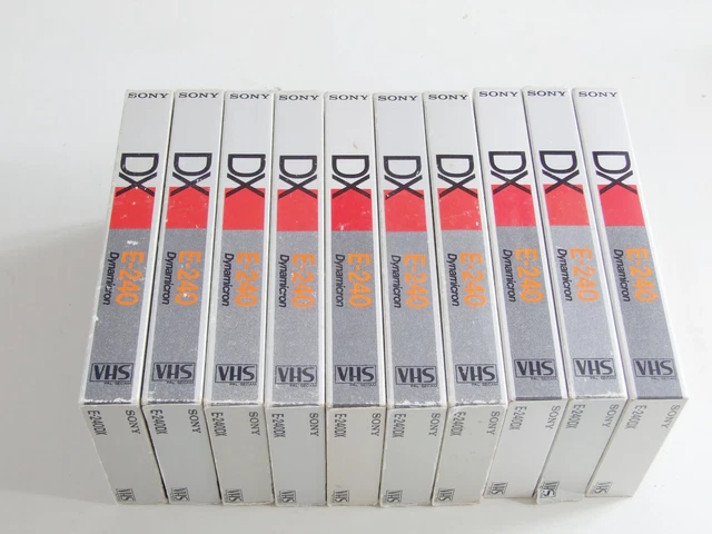 10 SONY DX E-240 4 Hour VHS Cassettes / Tapes Used £10.00 - PicClick UK