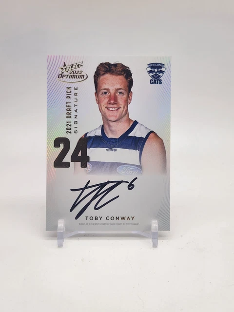 2022 AFL OPTIMUM - Gold Draft Pick Signature - Geelong - Toby Conway 38 ...