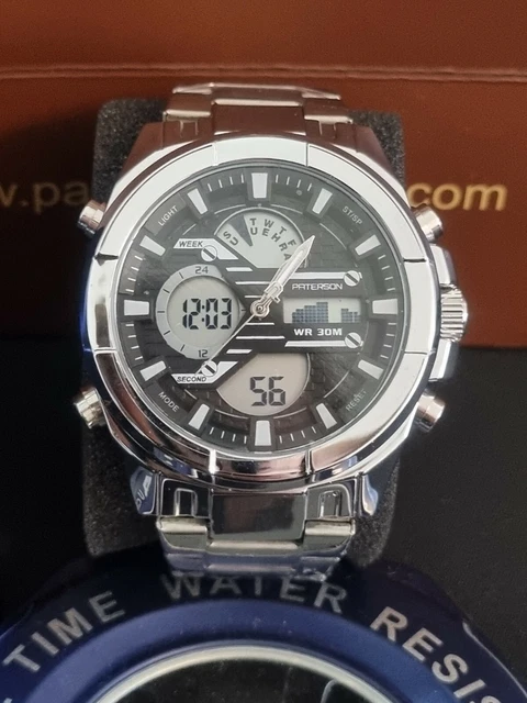 PATERSON DUAL TIME Chronograph S.steel Cod.99 Pt/339.00 EUR 100,00 ...