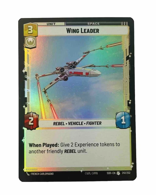 STAR WARS UNLIMITED WING LEADER Foil 241/252 Uncommon Mint Condition ...
