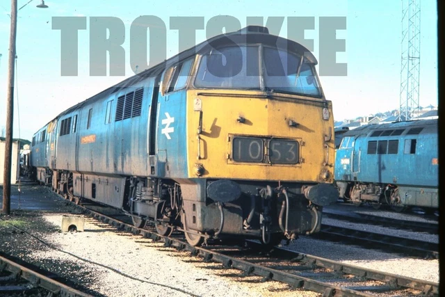 35MM SLIDE BR British Railways Diesel Loco Class 52 D1053 Laira 1976 ...