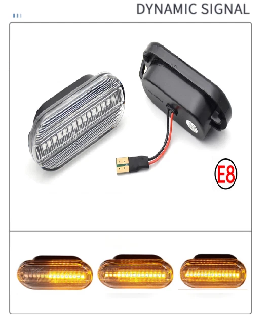 2X FORD FIESTA Mk6 02>08 Dynamic Indicator LED Sequential White Side ...