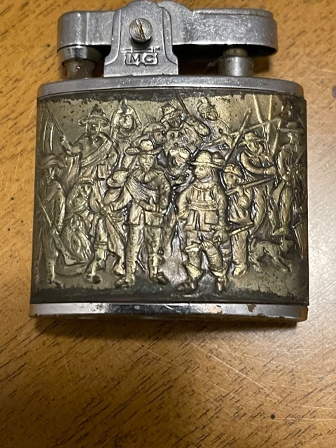 VINTAGE MASTERCRAFT LIGHTER Raised Colonial Military Scence $39.50 ...