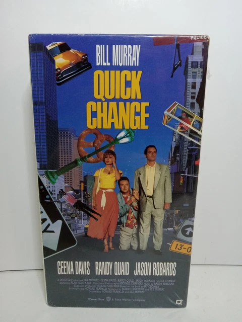QUICK CHANGE (VHS, 1990) Bill Murray, Randy Quaid, Geena Davis Comedy ...