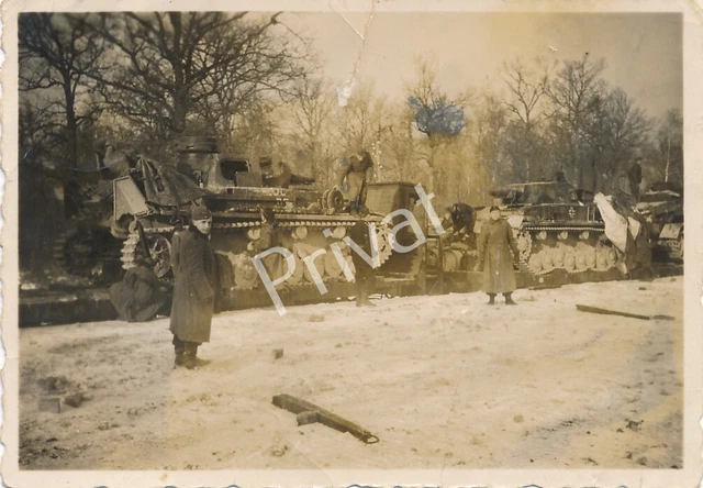 PHOTO WWII 10. Panzerdivision Wehrmacht Soldats Panzer tank char France ...