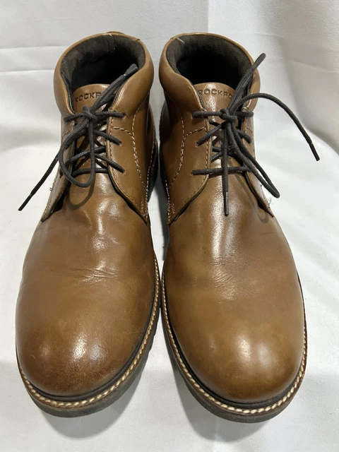 ROCKPORT LEATHER SHOES Mens 11.5 W Brown TruTech Lightweight Shock ...
