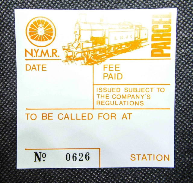 N.Y.M.R RAILWAY PARCEL Train Labels Mint condition unmounted No0626 £2. ...