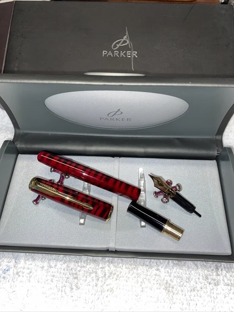 PARKER SONNET LAQUE Firedance Fountain Pen 18K Gold M Nib 2009 France NEW BOX £108.83 - PicClick UK