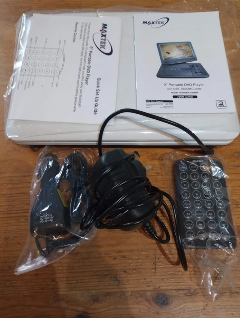 MAXTEK VISION PORTABLE DVD Player 10" Rotating Screen Rechargeable £20. ...