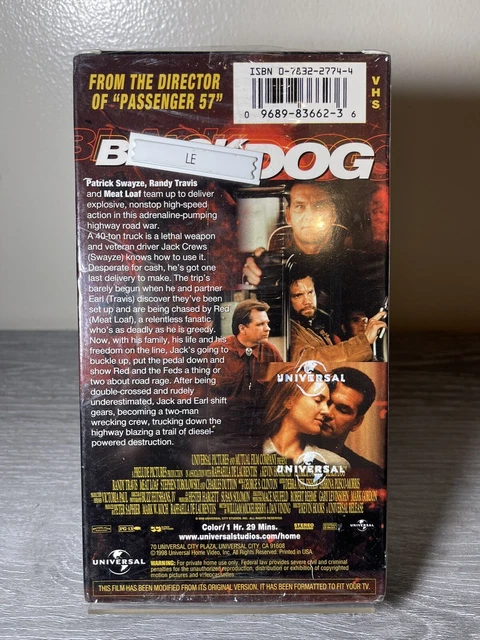 BLACK DOG VHS 1998 Patrick Swayze Randy Travis Meatloaf New Sealed £8. ...