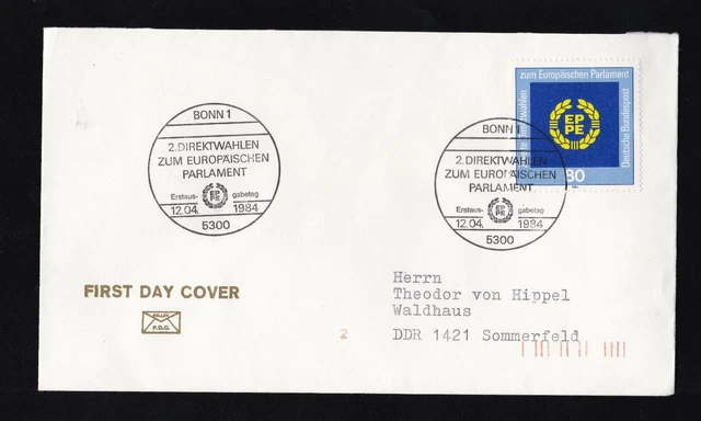 STAMPS FRG 1984 "Second Direct Elections to the European Parliament ...