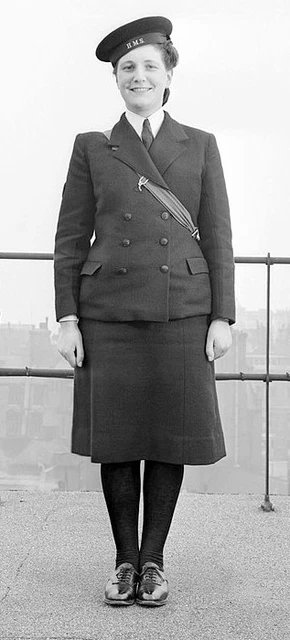 WW2 VINTAGE RN Royal Navy WRNS WRENS rating serge wool Jacket & skirt ...