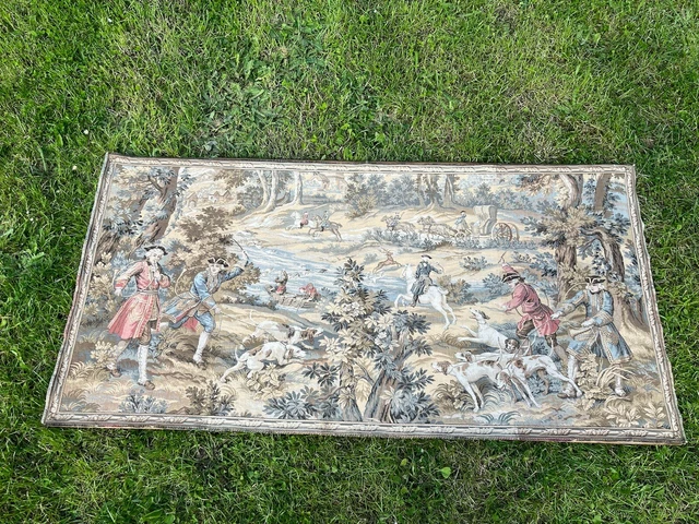 GRANDE TAPISSERIE DES Gobelins Theme Chasse Hunting French Tapestry EUR ...
