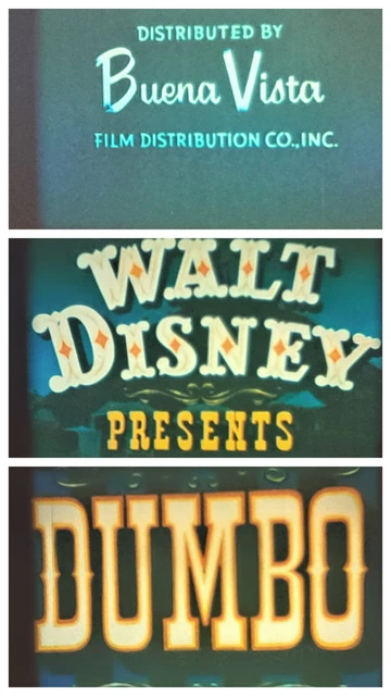 DUMBO 1941 SUPER 8 Colour Sound 2 X 600Ft 8Mm Cine Film Feature Disney ...