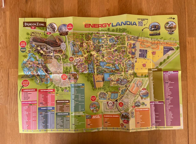ENERGYLANDIA AQUALANTIS 2022 Theme Park Map - UNOPENED, Polish Theme ...