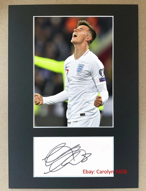MASON MOUNT HAND Signed A4 Display Chelsea England Autograph FA Cup UCL ...
