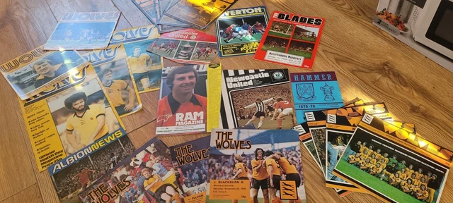 WOLVES FOOTBALL PROGRAMMES 70s 24 copies All great Condition Home Away ...