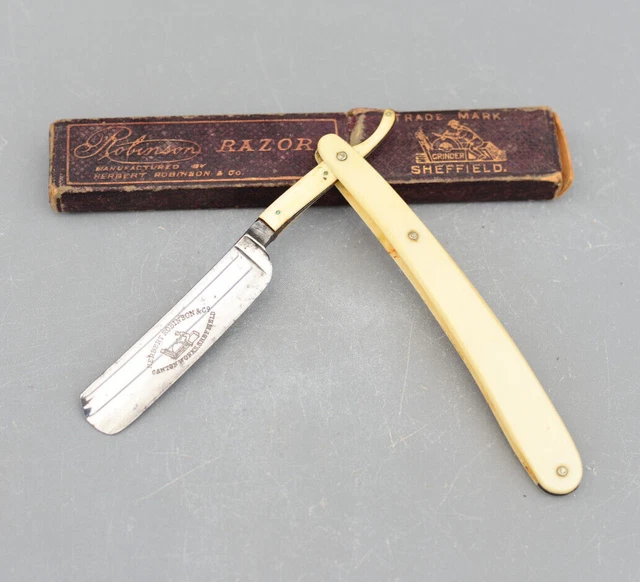 VINTAGE HERBERT ROBINSON and Co Sheffield England Straight Razor ...