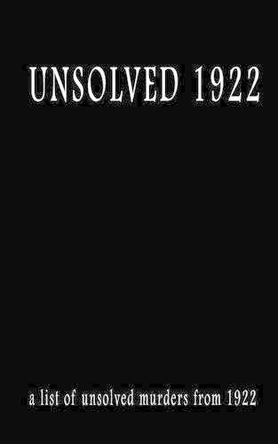 UNSOLVED 1922: UNSOLVED Murders by Pat Finn (English) Paperback Book ...