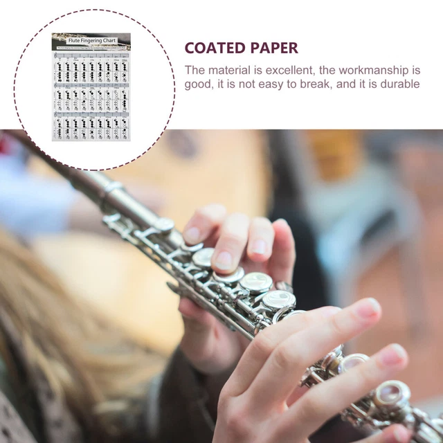 Flute Learning Guide Useful Flute Note Chart Flute Triads Cheat Sheet £1768 Picclick Uk