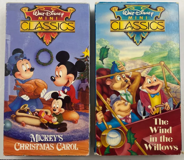 Walt Disney Mini Classics Vhs Lot Mickeys Christmas Carol Wind In The