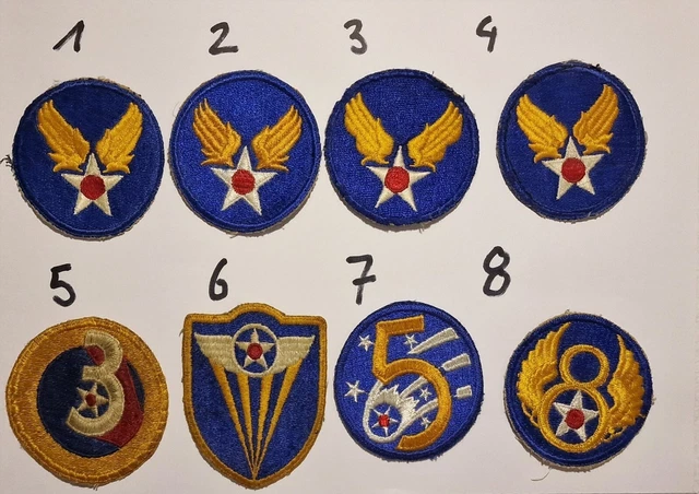 ORIGINAL WW2 WWII USAAF Patches Flight Jacket Fliegerjacke Eastman ...