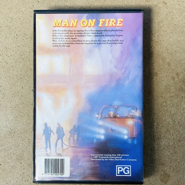VHS VIDEO MAN On Fire 1987 Fremantle Big Box Release Starring John ...