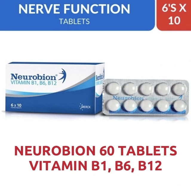 NEUROBION VITAMIN B1, B6 & B12 Nerve Relief Numbness Tingling 60 ...