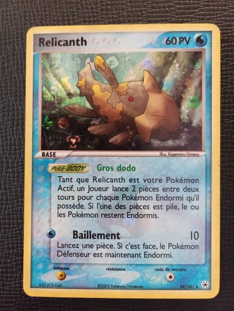 CARTE POKÉMON RARE HOLO Relicanth 24/101 EX Légendes Oubliées Bloc EX ...