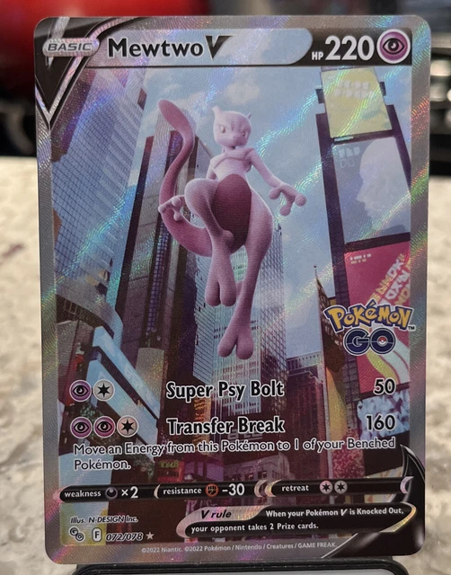 POKÉMON TCG MEWTWO V (Full Art) Pokemon GO 072/078 Holo Ultra Rare EUR ...