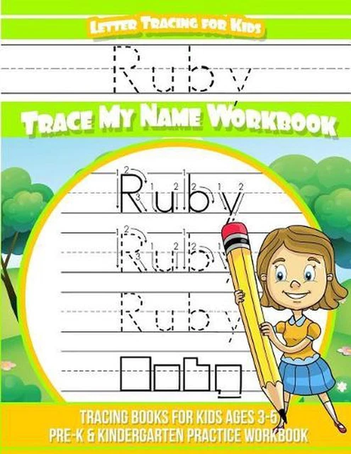 RUBY LETTER TRACING for Kids Trace My Name Workbook: Tracing Books for ...