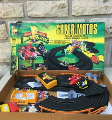 POWER RANGERS SUPER motos circuit/electric race track cars-famosa 1994 ...