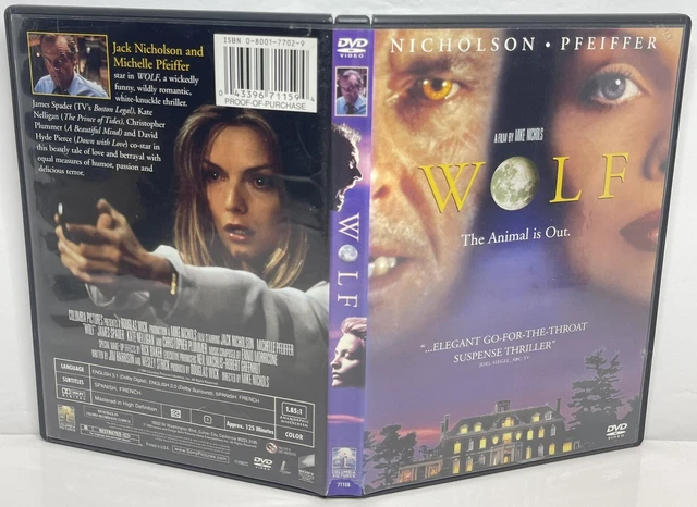 WOLF (DVD, 1994, Jack Nicholson, Michelle Pfeiffer, James Spader, OOP ...
