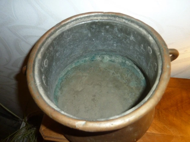 SCEAU À EAU en cuivre ancien objet de collection alpage Ariège ou ...