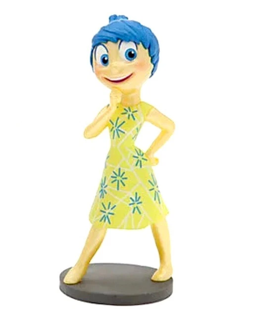 DISNEY PLAY FIGURE Set 3.5" Pixar Inside Out Joy Toy Doll Cake Topper ...