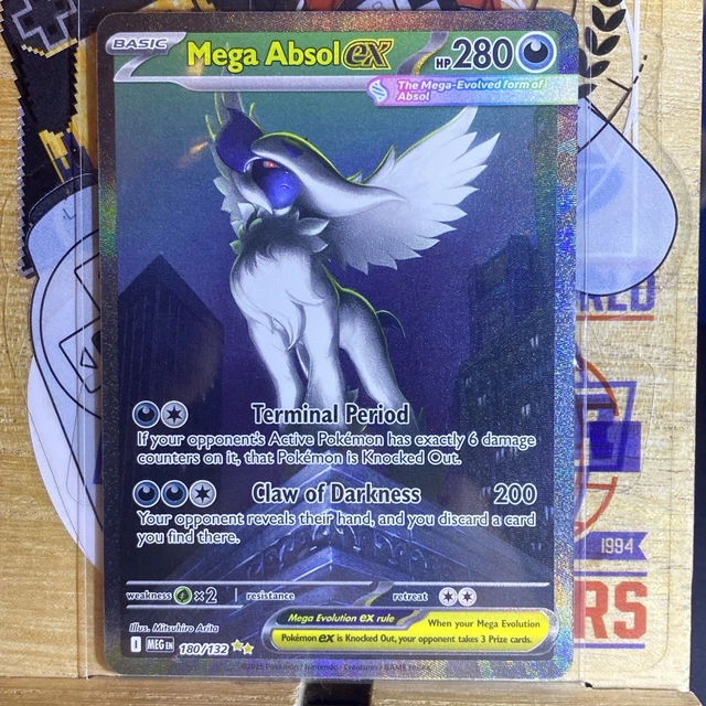 POKEMON TCG MEGA Evolution Mega Absol EX SIR 180/132 NM PACK FRESH £74. ...