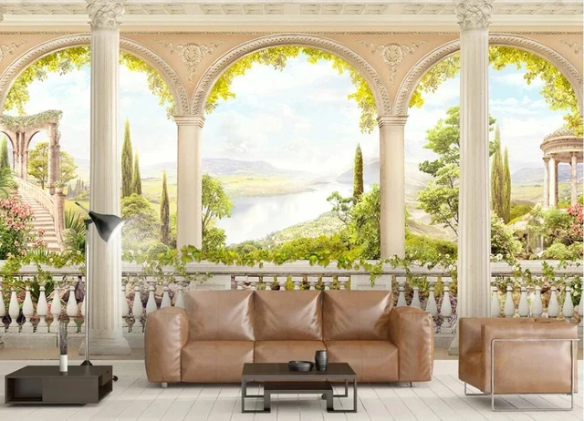 3D STONE PILLAR Arch 5139NA Wallpaper Wall Murals Removable Wallpaper ...
