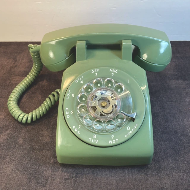 ROTARY PHONE-VINTAGE AVACADO Green Table Top Stromberg Carlson-July ...