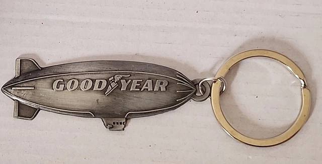 VINTAGE GOODYEAR TIRE Blimp Zeppelin Tire Tread Gauge Keychain Exc ...