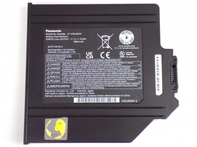 ORIGINAL PANASONIC CF-VZSU0KW Akku Accu Batterie Battery für Toughbook ...