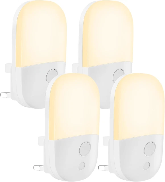 PLUG IN NIGHT Light with Dusk to Dawn Photocell Sensor, Night Light ...