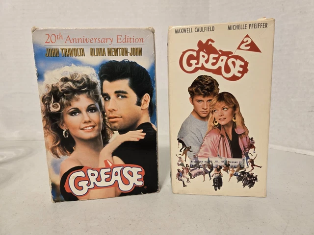 GREASE (VHS, 1998, 20th Anniversary Edition) And Grease 2 (VHS) Lot £8. ...